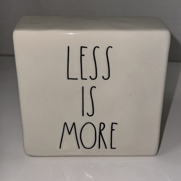 Rae Dunn | Office | Rae Dunn Paperweight Less Is More More Or Less ...